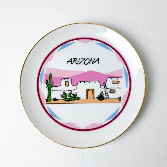 Vintage | Accents | Vintage Arizona Southwest Desert Scene Decorative ...